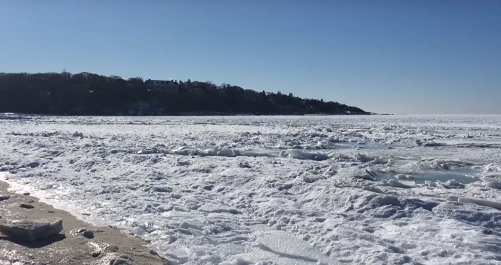 Video of the Frozen Ocean off Cape Cod Beach is Breath Taking - TVovermind